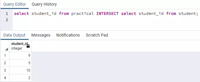 Postgres Intersect հրամանը 5897_14