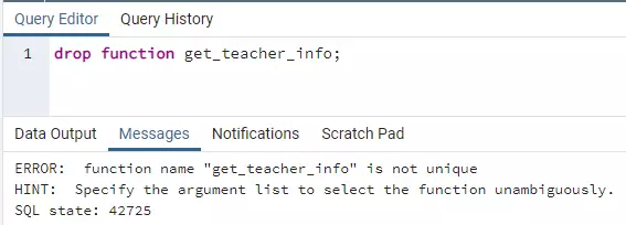 Ntchito ya Postgres Drop Ngati ilipo 5898_6