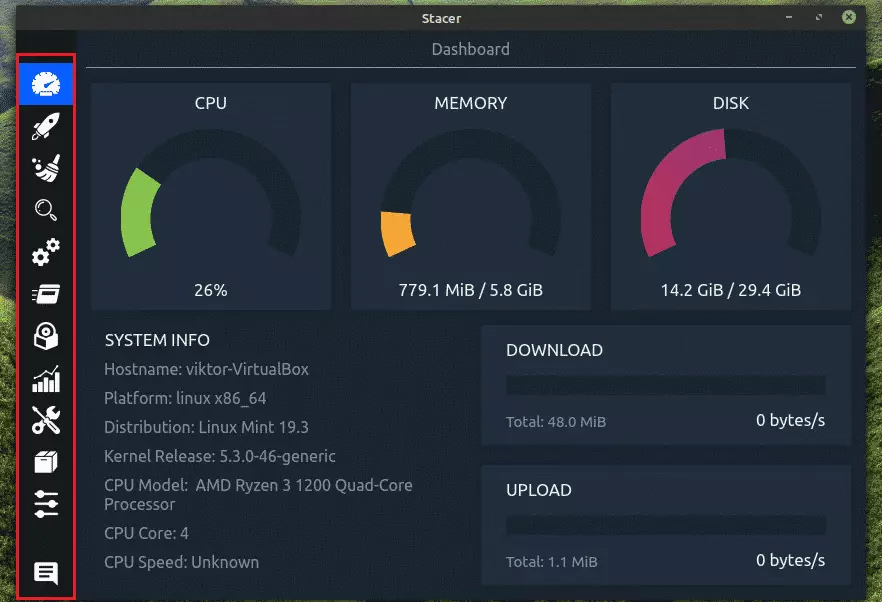 Meriv çawa Stacer li Linux Mint saz dike û bikar tîne 589_10