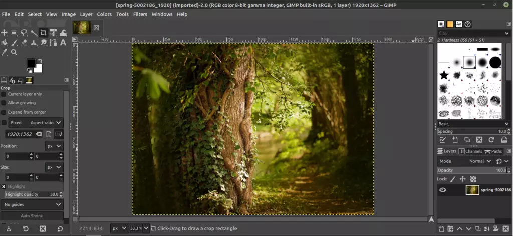 Kako instalirati i koristiti GIMP Photo Editor na Linux Mintu 590_11