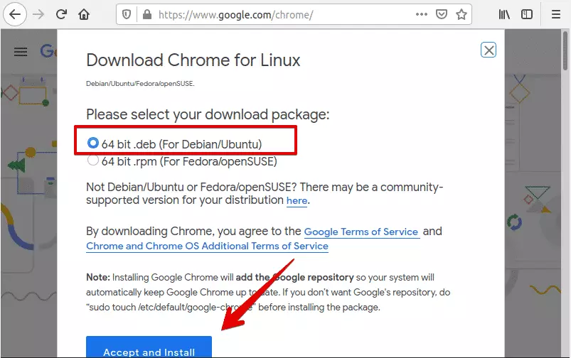 Como instalar o Google Chrome no Linux Mint 20 592_11