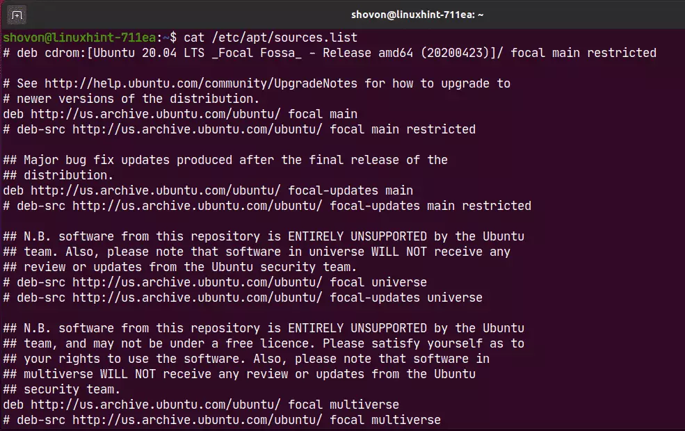 Sut i Ddefnyddio Rheolwr Pecyn APT yn Ubuntu 20.04 LTS 599_1