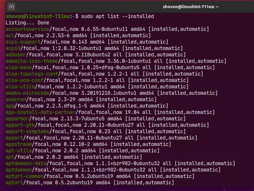 Sut i Ddefnyddio Rheolwr Pecyn APT yn Ubuntu 20.04 LTS 599_32