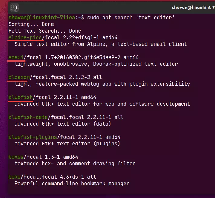 Sut i Ddefnyddio Rheolwr Pecyn APT yn Ubuntu 20.04 LTS 599_36