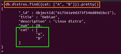 MongoDB'de $eq operatörü nasıl kullanılır? 6057_9