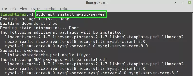 Kumaha Pasang MySQL dina Linux Mint 20 sareng Ubuntu 20.04? 608_2