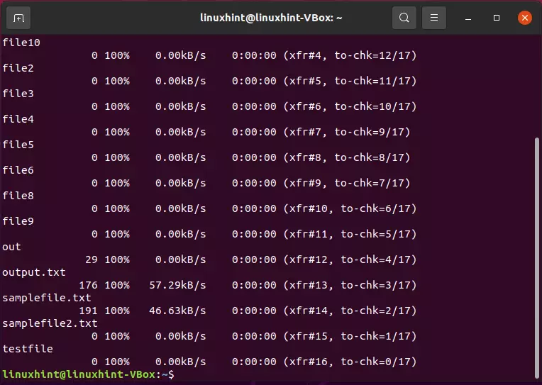 Rsync ئارقىلىق يېڭى ھۆججەتلەرنى قانداق يېڭىلايمىز 6093_5