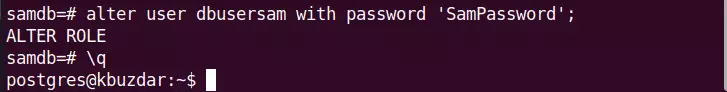ຕິດຕັ້ງ ແລະເລີ່ມຕົ້ນ PostgreSQL ໃນ Ubuntu 20.04 609_10