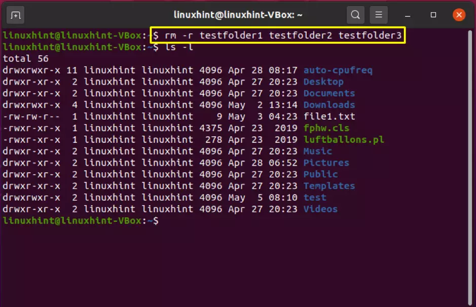 ฉันจะล้างไดเรกทอรีใน Linux ได้อย่างไร 6100_7