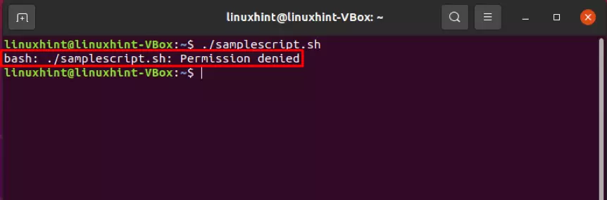 Linux-ൽ ഷെൽ സ്ക്രിപ്റ്റ് അനുമതി നിഷേധിച്ചത് എങ്ങനെ പരിഹരിക്കാം? 6104_1