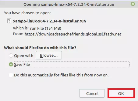Cum se instalează serverul XAMPP pe Linux Mint 20 610_4