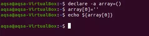 Ang Bash ay nagdeklara ng isang walang laman na array 6118_6