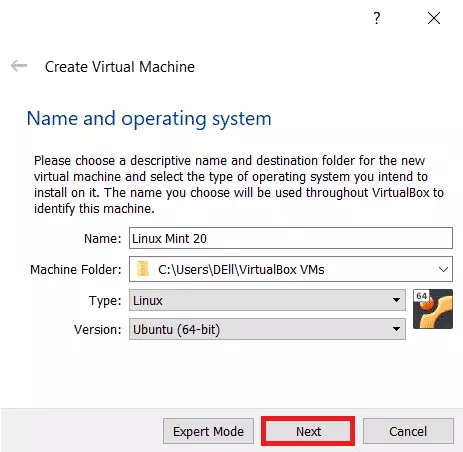 Si të instaloni Linux Mint 20 në VirtualBox 611_3