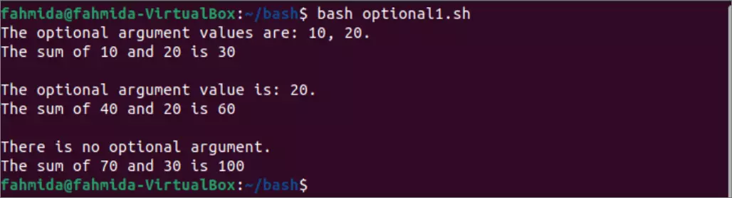 Gebruik van opsionele argument en verstekwaarde in bash-funksie 6125_1