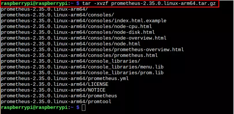 Sida loogu rakibo Prometheus Raspberry Pi 6147_3