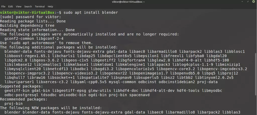 Kako namestiti in uporabljati Blender na Linux Mint 6194_2