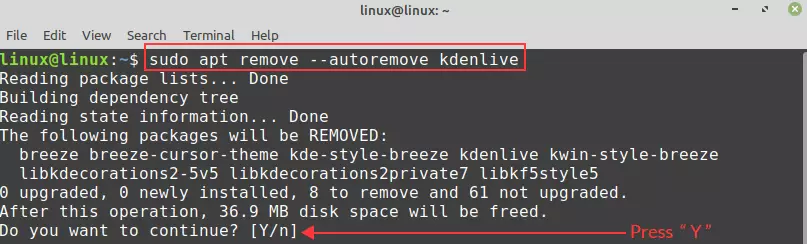 Ինչպես տեղադրել Kdenlive-ը Linux Mint 20-ում 619_17