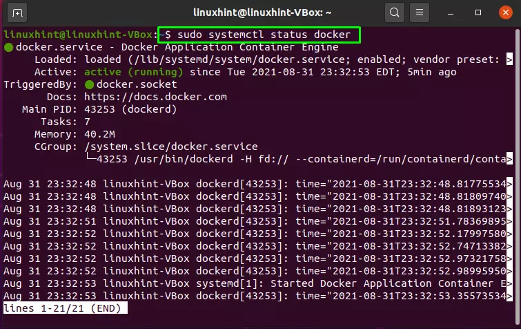 Ahoana ny fametrahana sy fanamafisana ny Docker amin'ny Ubuntu 6222_10