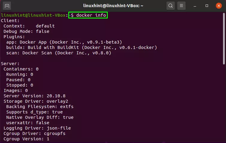 Jinsi ya Kufunga na Kusanidi Docker kwenye Ubuntu 6222_15