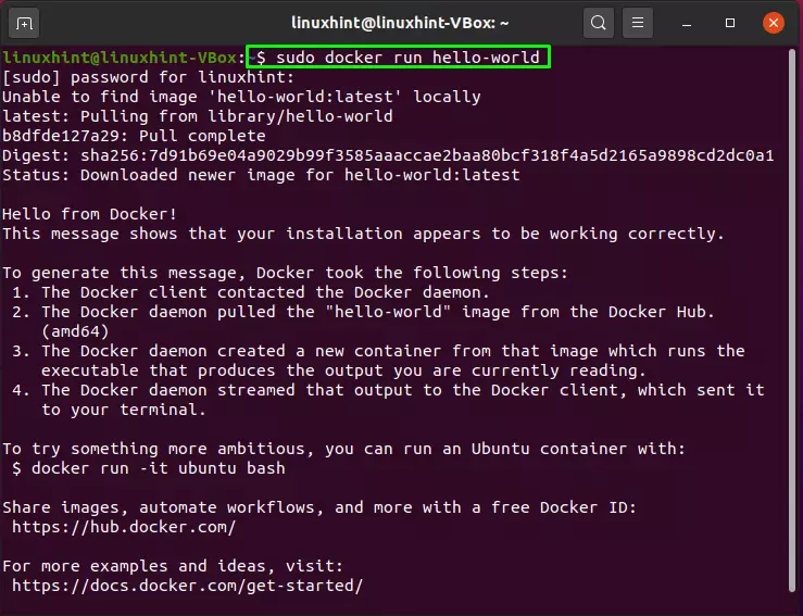 Ahoana ny fametrahana sy fanamafisana ny Docker amin'ny Ubuntu 6222_17