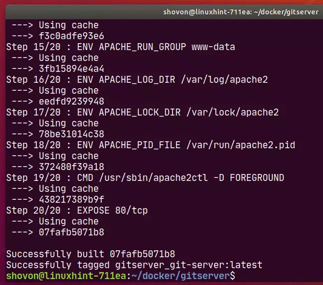 Na Dockerju nastavite strežnik Git HTTP 6229_12