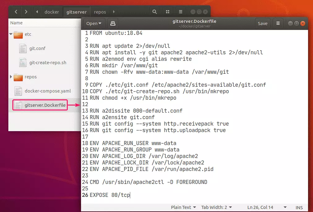 Konfigurer en Git HTTP-server på Docker 6229_7