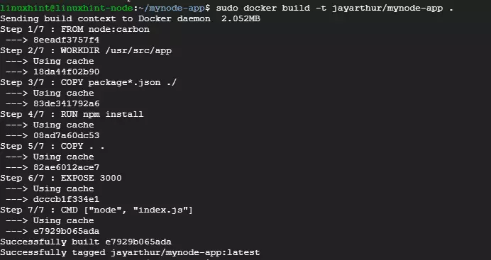 Si të ndërtoni një aplikacion Nodejs në docker 6233_10