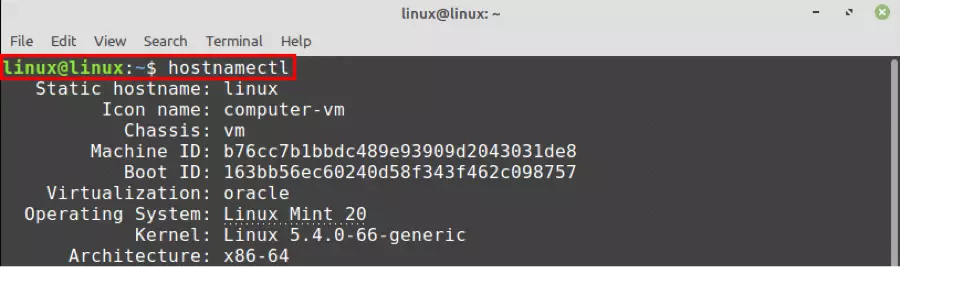 Conas Óstainm a Athrú ar Linux Mint 20 623_1