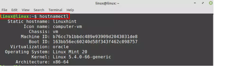 Giunsa Pagbag-o ang Hostname sa Linux Mint 20 623_3