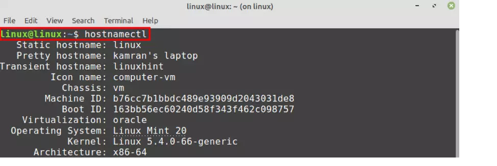 A gazdagépnév megváltoztatása Linux Mint 20 rendszeren 623_9