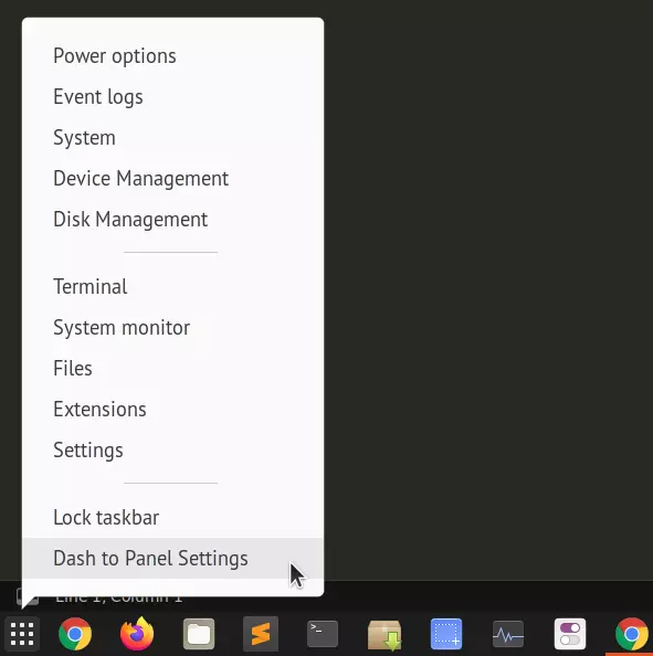 Kreu Du Panelan Aranĝon en GNOME kun Dash to Panel 6249_1