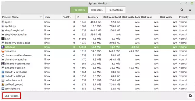 Task Manager Dakọtara na Mint Linux: Onye njikwa ọrụ dị ka ọrụ 624_3