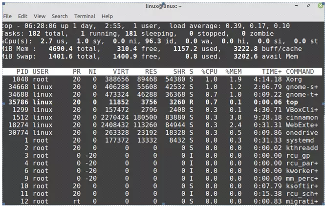 Tugas Manajer Sarua dina Linux Mint: A Tugas Manajer sapertos Fungsi 624_8