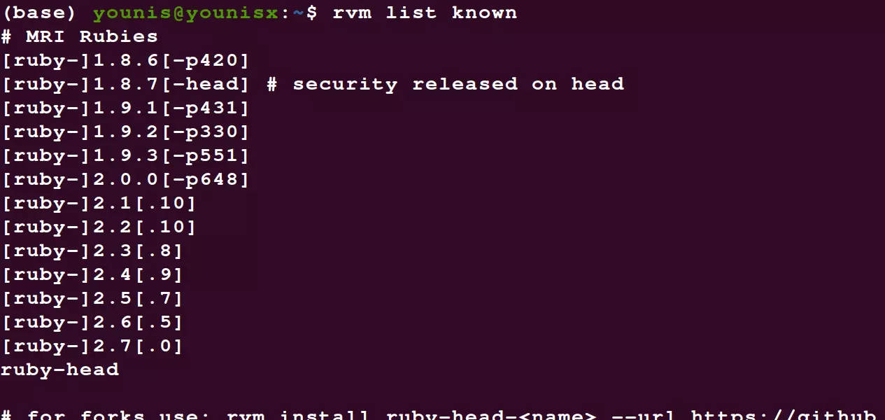 ຕິດຕັ້ງ Ruby ໃນ Ubuntu 20.04 6268_9