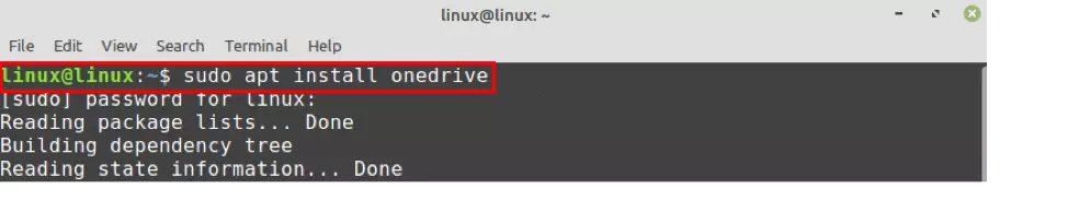 Maitiro ekuisa uye kushandisa OneDrive paLinux Mint - Linux Mint OneDrive Sync 628_2