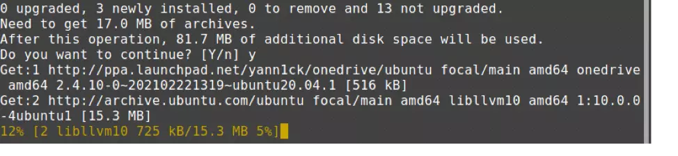Sut i Gosod a Defnyddio OneDrive ar Linux Mint - Linux Mint OneDrive Sync 628_7