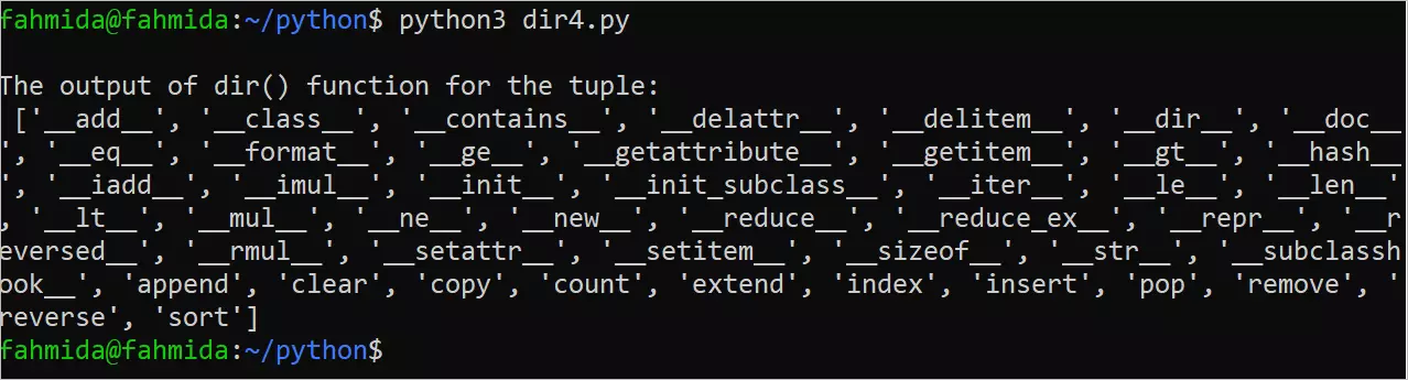 Función dir() de Python 6329_4