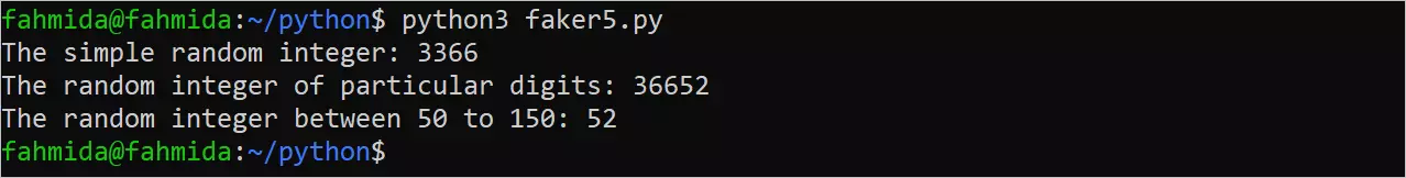 Python Faker gebruiken om dummy-gegevens te genereren 6333_5