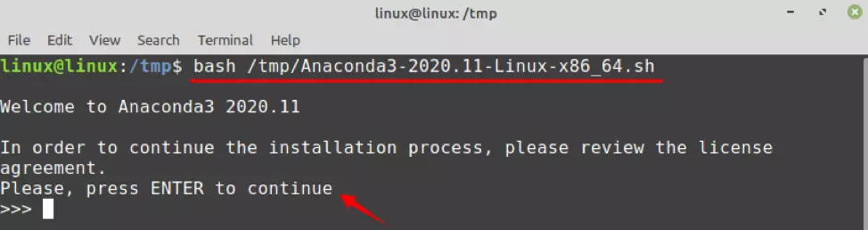 लिनक्स टकसाल 20 में एनाकोंडा कैसे स्थापित करें? 633_7