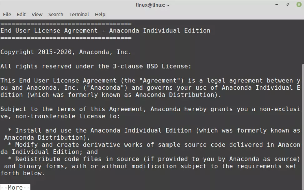 Anaconda-nı Linux Mint 20-də necə quraşdırmaq olar? 633_8