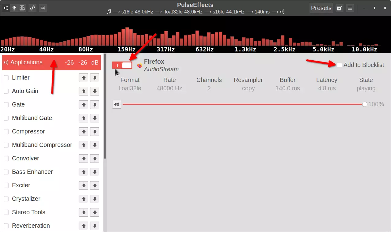 لينڪس ۾ PulseEffects Equalizer ۽ آڊيو وڌائڻ وارو ڪيئن استعمال ڪجي 6349_4