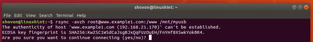 ఉబుంటులో ఫైల్లను కాపీ చేయడానికి rsync కమాండ్ని ఎలా ఉపయోగించాలి 6361_11