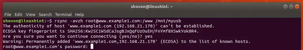 rsync コマンドを使用して Ubuntu でファイルをコピーする方法 6361_12