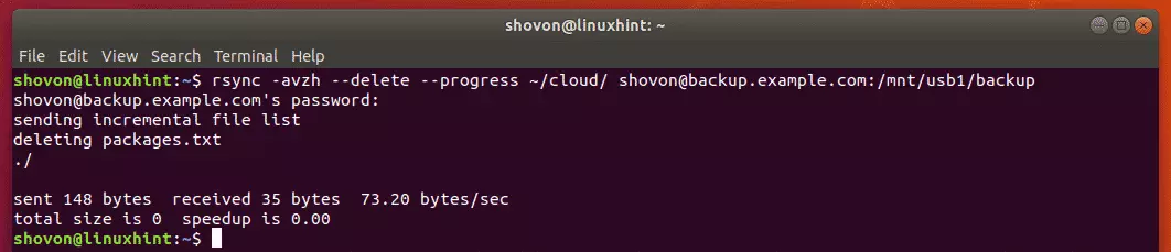 ఉబుంటులో ఫైల్లను కాపీ చేయడానికి rsync కమాండ్ని ఎలా ఉపయోగించాలి 6361_23