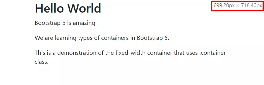 በ Bootstrap 5 ውስጥ ያሉ መያዣዎች ተብራርቷል። 6386_1