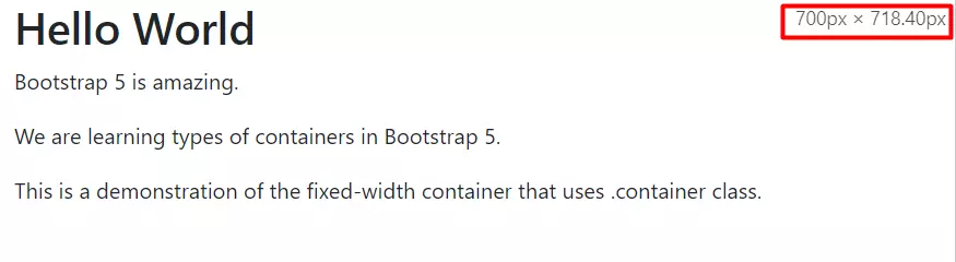 በ Bootstrap 5 ውስጥ ያሉ መያዣዎች ተብራርቷል። 6386_3