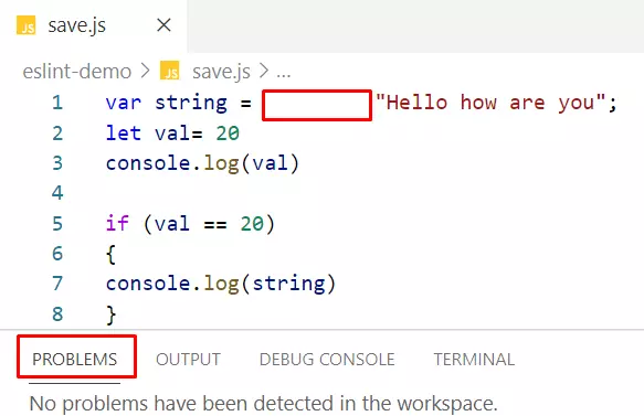 Чӣ тавр фаъол кардани линтинг дар захира дар Visual Studio Code бо истифода аз ESLint 6389_19