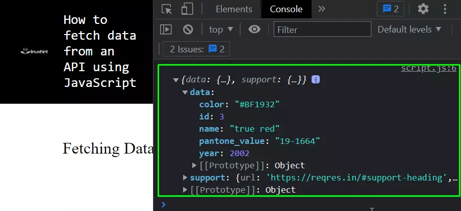 Kako pridobiti podatke iz API-ja v JavaScriptu 6390_2