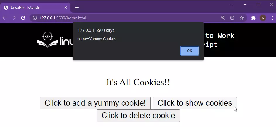 Cookies دېگەن نېمە ۋە JavaScript ئارقىلىق ئۇلار بىلەن قانداق ئىشلەش 6411_5