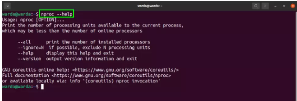 Linux nproc Command Tutorial 6419_4